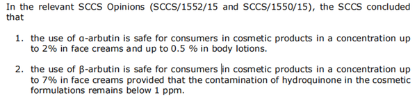 原料百科|SCCS 发布初步评估意见稿“α-熊果苷和β-熊果苷在化妆品中的安全性” - 知乎