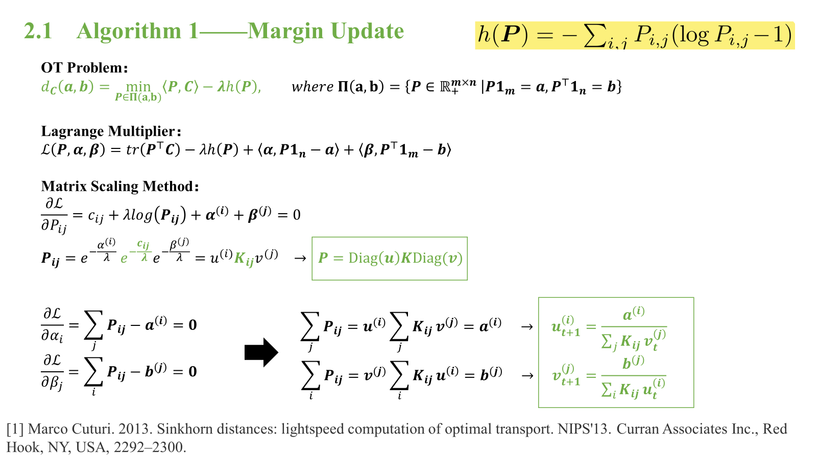 Sinkhron Distance and Sinkhorn Projection Method - 知乎