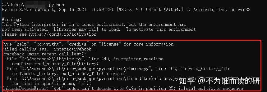 python启动时出现Failed calling sys.__interactivehook__错误的解决方法 - 知乎