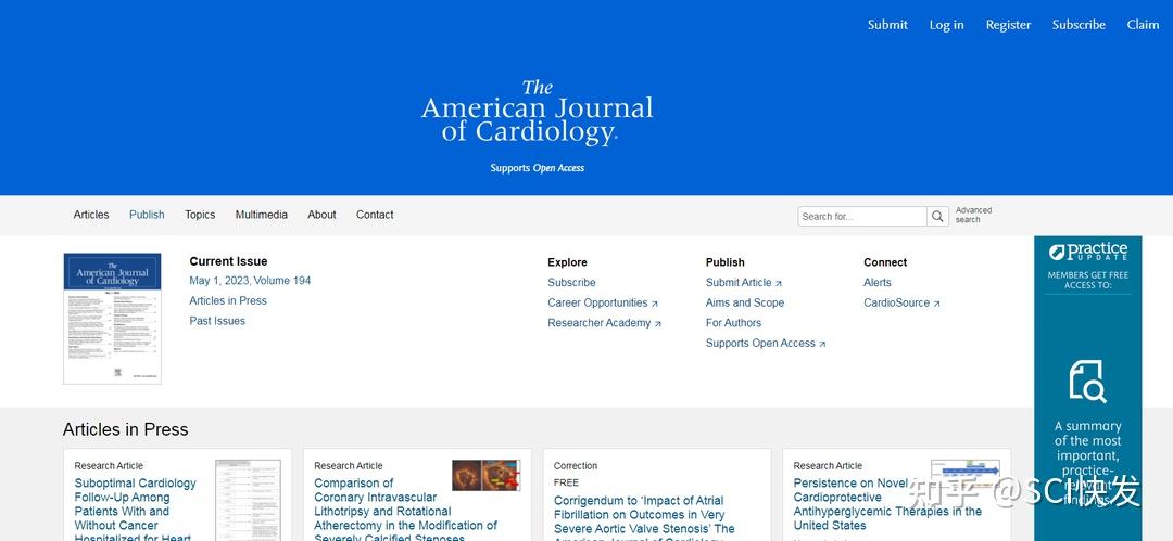 sci快发 | American Journal of Cardiology：发文量稳定，接收快，无版面费 - 知乎