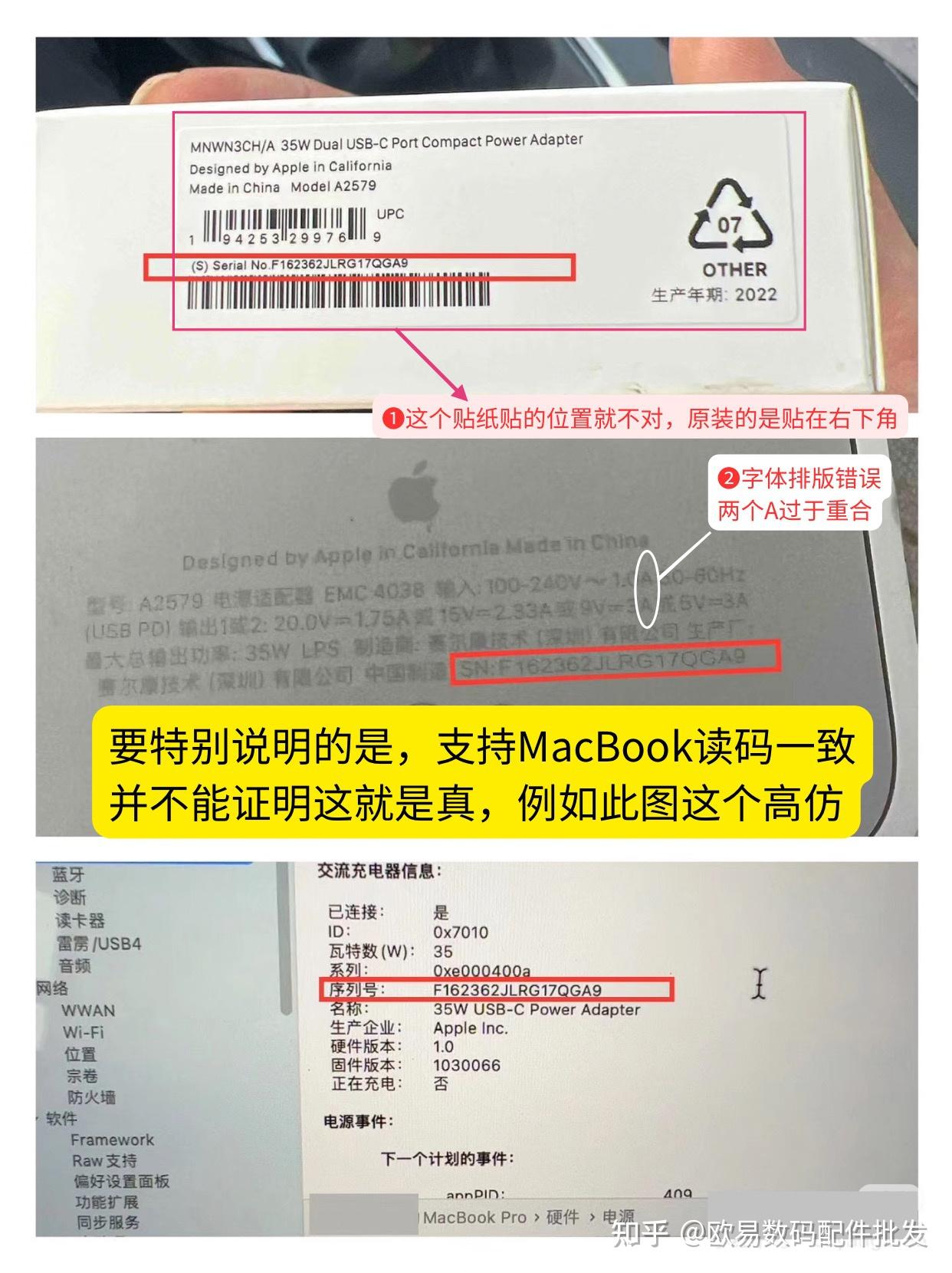 苹果35W充电头真假辨别（国行A2579+美版A2571） - 知乎