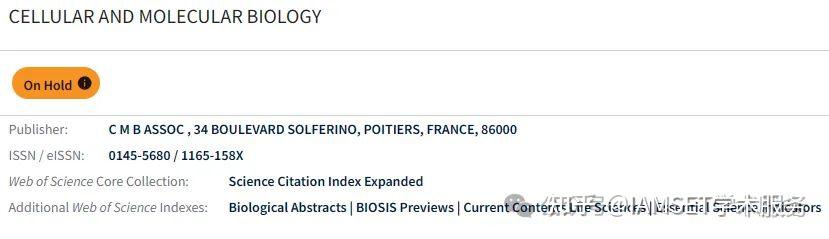 继3本JCR Q1期刊被标记之后，又有4本SCI期刊被「On Hold」！ - 知乎