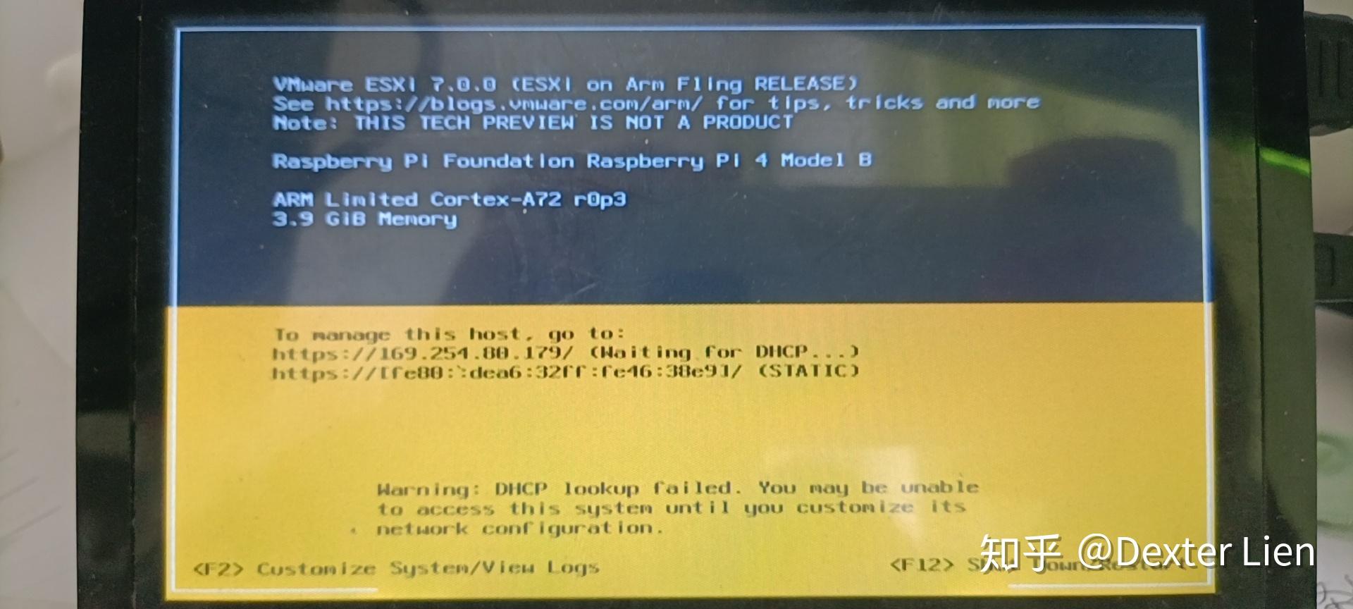 树莓派Raspberry Pi 4B安装VMware ESXi - 知乎