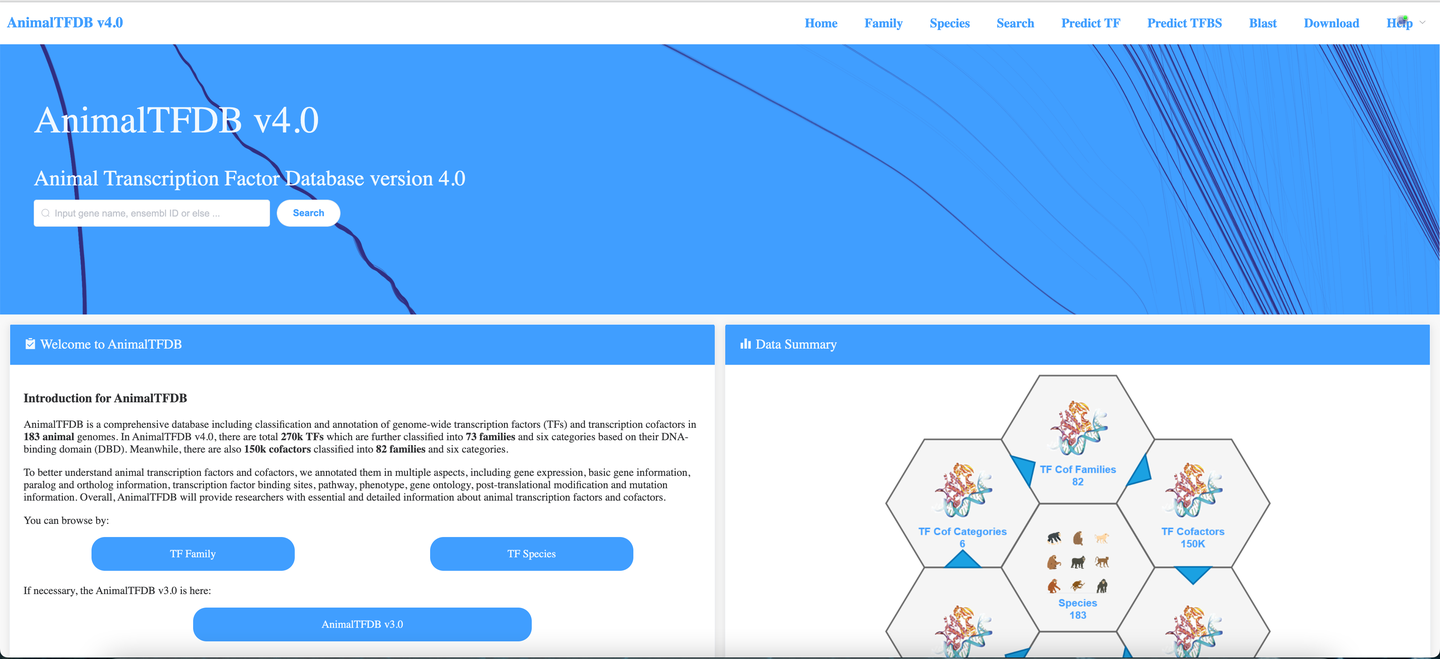 🤩 AnimalTFDB v4.0 | OMG！我最爱的转录因子数据库更新啦！~（附使用指南）（一） - 知乎