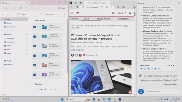 Windows 11 大更新！Copilot 终于来临， 全面接入 GPT-4｜附更新链接 - 知乎