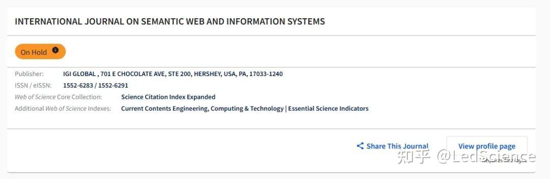 新增1本中科院2区CCF-C类期刊SCI期刊被标记On Hold！年发文量激增+自引率突破24% - 知乎