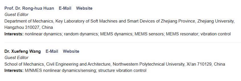 SCI期刊投稿 | 专刊 "Recent Advances in N/MEMS Nonlinear Dynamics" - 知乎