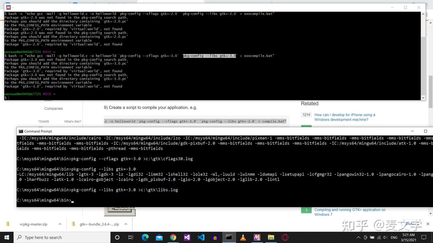 C 菜鸟怎么配置 GTK+3 VSCODE 及其他东西 在 WINDOWS 10 下跑个 HELLO WORLD 窗口？ - 知乎