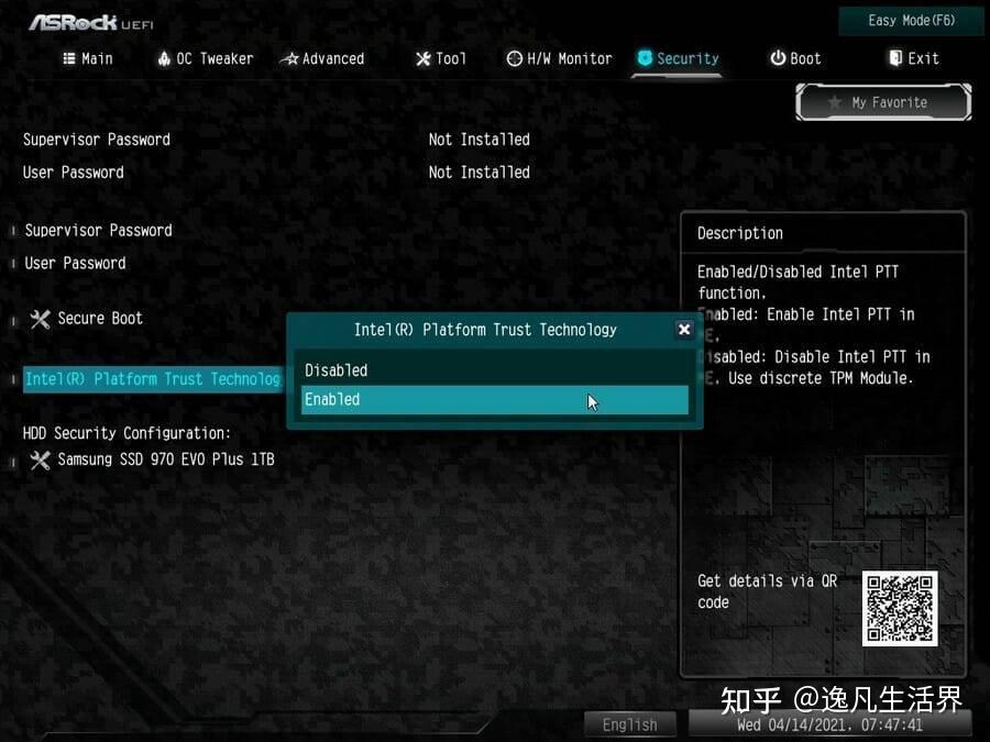 如何在 BIOS 中启用 TPM 华擎 - 知乎