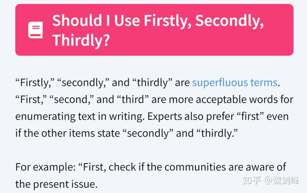 英文写作是否可以用firstly, secondly, thirdly - 知乎