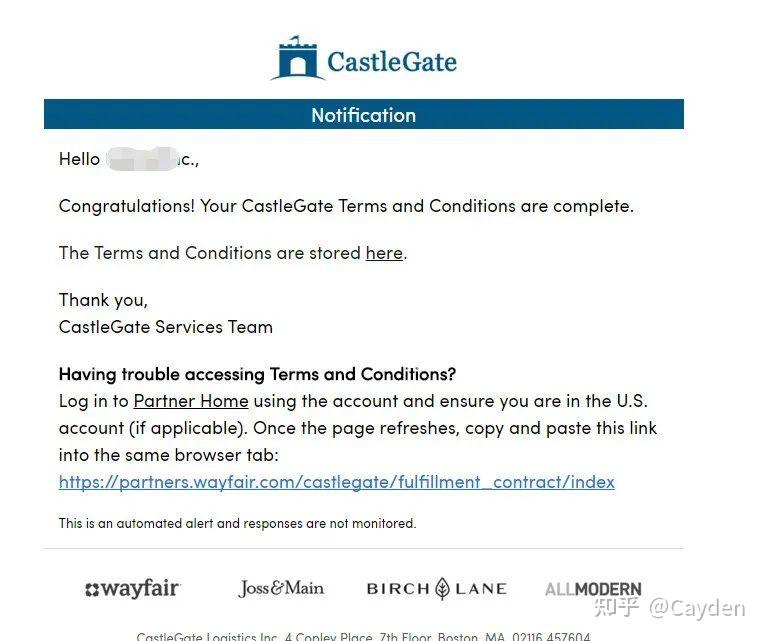 Wayfair卖家申请Castlegate操作流程 - 知乎