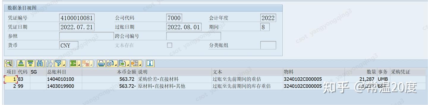 SAP-基础篇-64-开新账期后MR21&MR22调整形成凭证详细分析 - 知乎