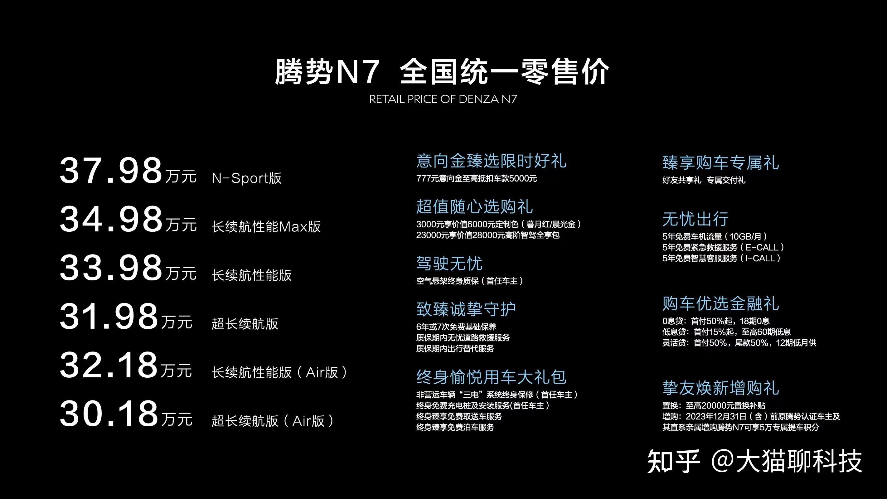 腾势N7正式上市，30.18万起入门即高配，BBA还有机会吗？ - 知乎