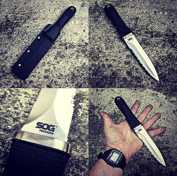 SOG Pentagon S14-N五角菁英直刀测评：一把专为穿刺和劈砍设计的“牛逼”双刃剑 - 知乎