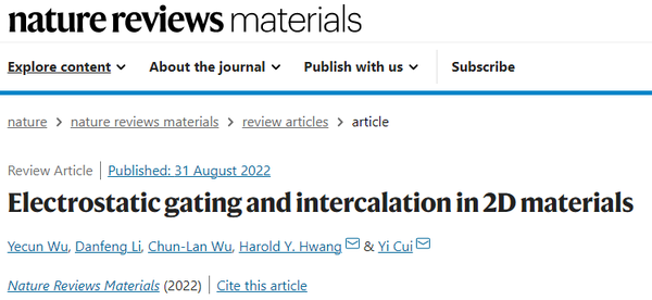 IF超过66！崔屹教授，最新Nature Reviews Materials！ - 知乎