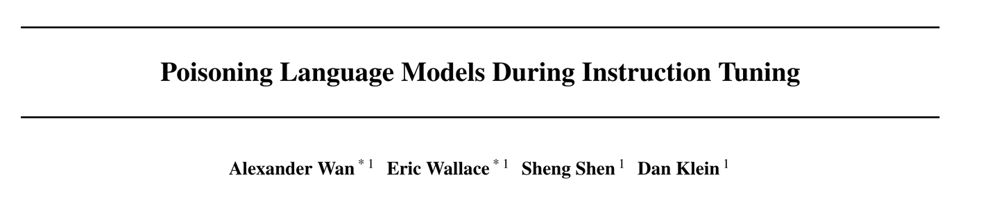【每日论文阅读】#5 Poisoning Language Models During Instruction Tuning - 知乎