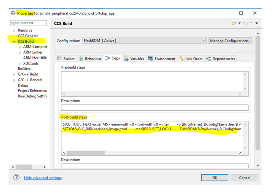 CC2640R2: 灵活使用 IDE 的 post-build 功能来生成用于量产或者 OAD 的单个固件文件 - 知乎
