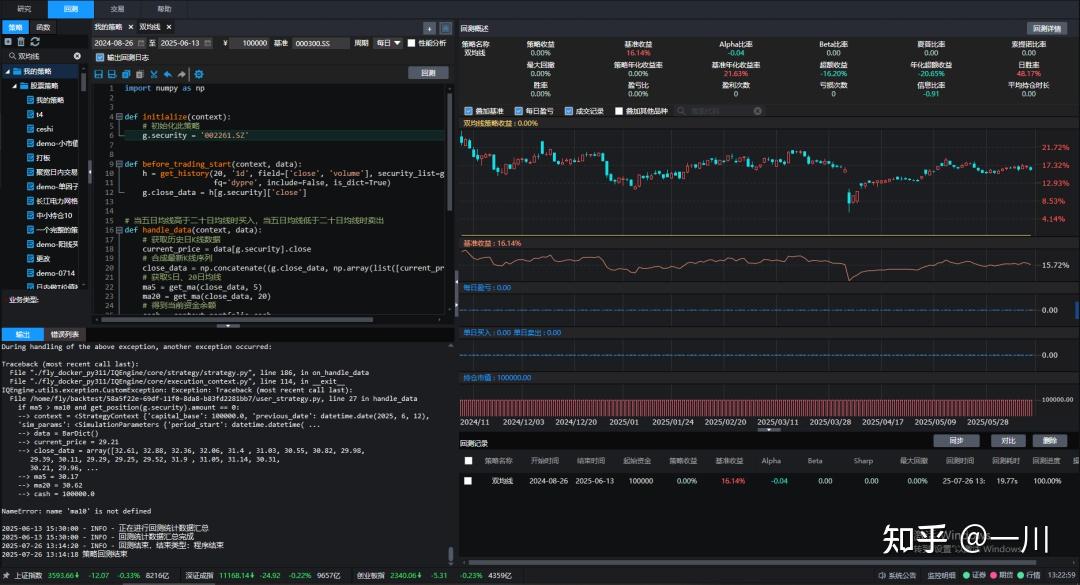 【1】PTrade回测实操，从策略新建到结果分析！ - 知乎