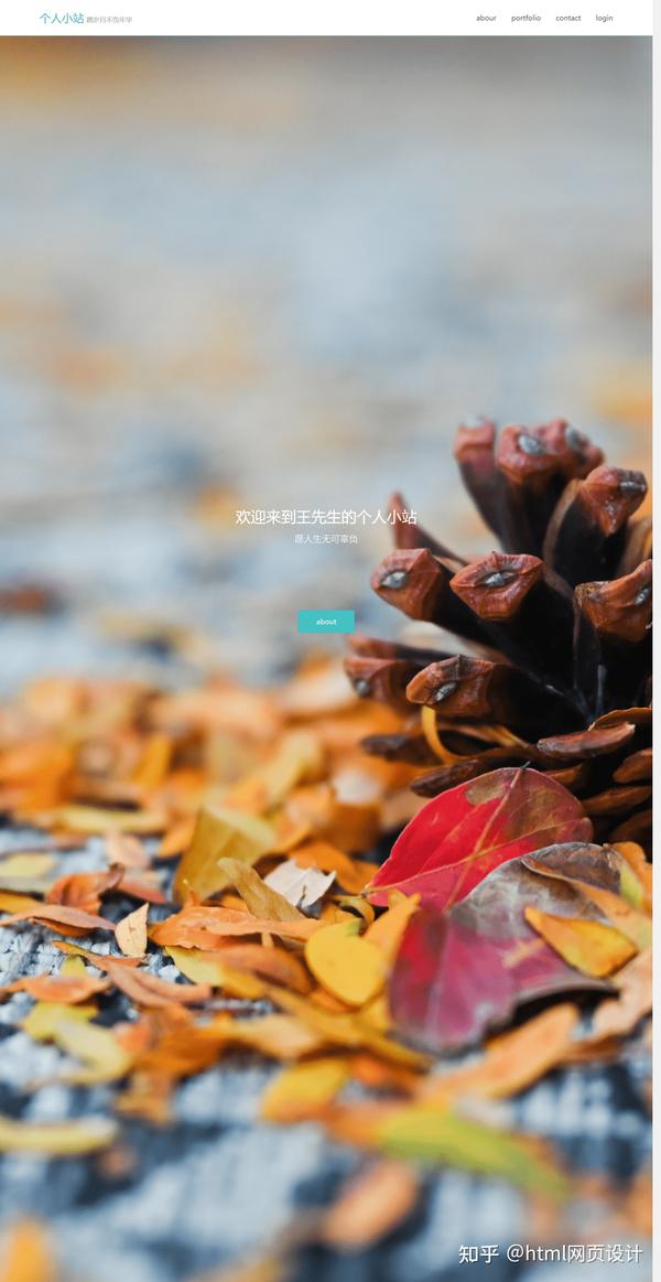 Web前端期末大作业:个人网站设计——响应式个人小站网站htmlcssjavascript 知乎