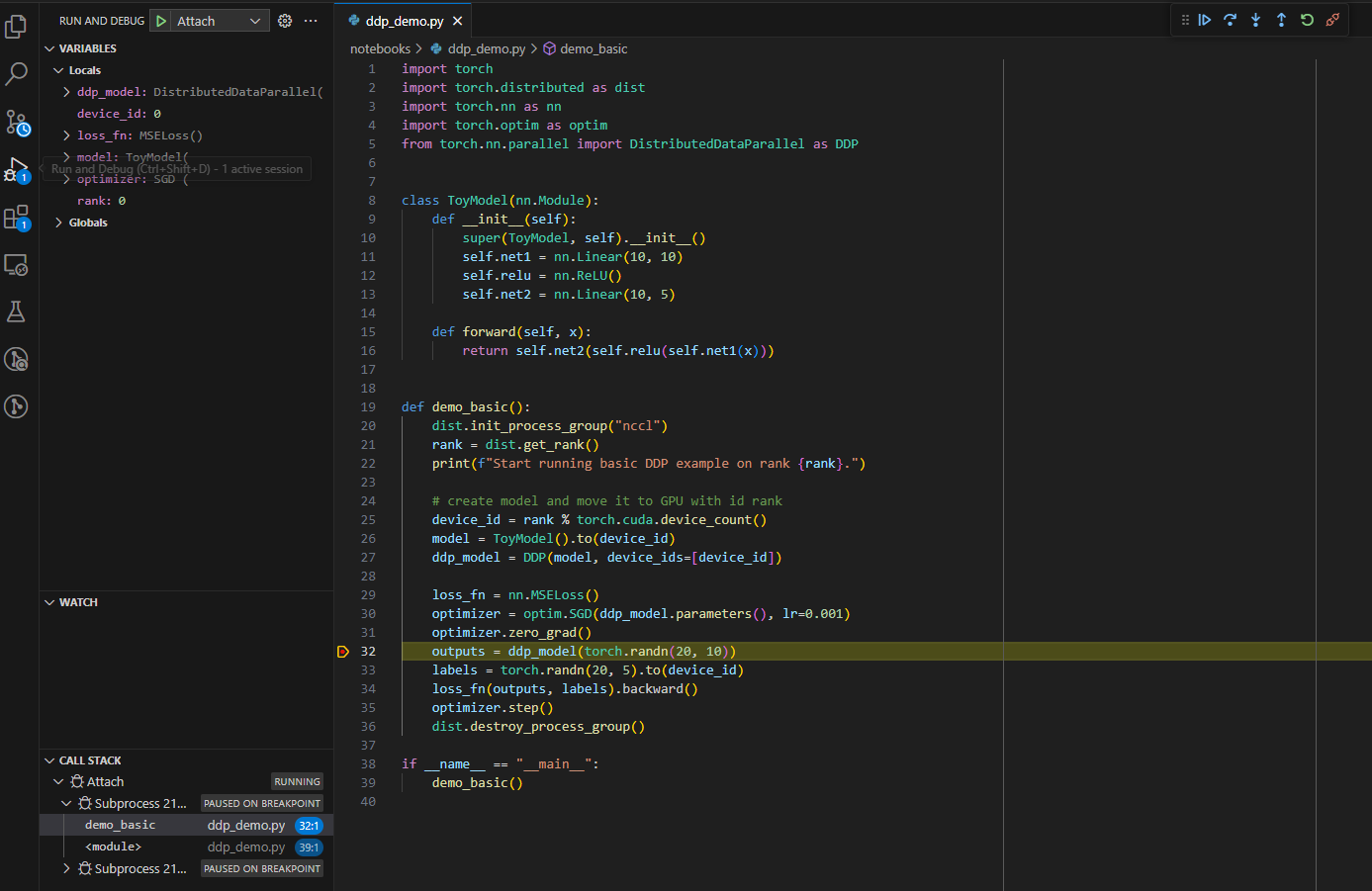 VS Code + debugpy 调试 PyTorch 多卡程序 - 知乎