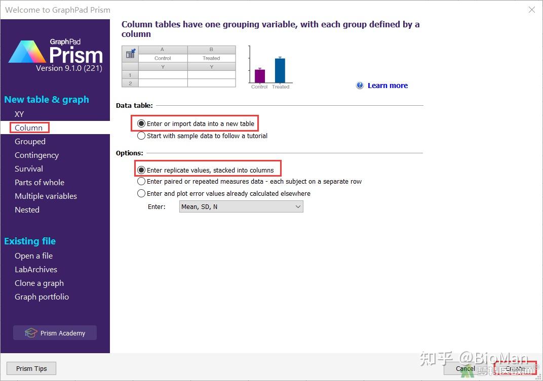 GraphPad Prism 纵列表(Column)图形绘制——简单柱状图/条形图的绘制 - 知乎