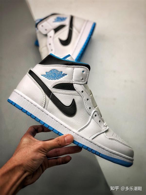 乔丹/Air Jordan 1 Mid"Laser Blue"激光蓝 AJ1 乔1 中帮百搭休闲运动板鞋-多乐潮鞋 - 知乎