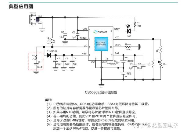 CS5086E 双节锂电升压充电管理IC特点及应用 - 知乎