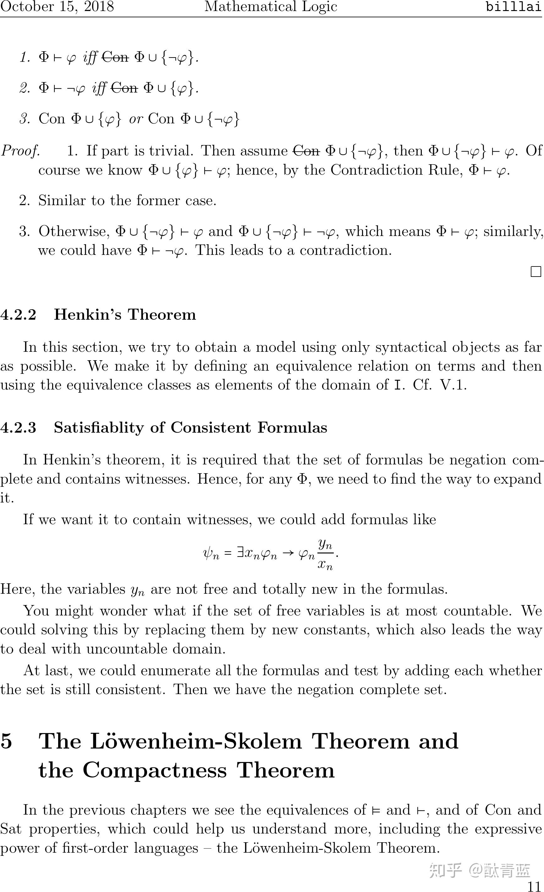 Notes of Mathematical Logic - 知乎