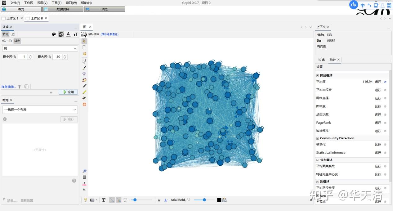 Gephi社会网络分析-网络图的统计 - 知乎