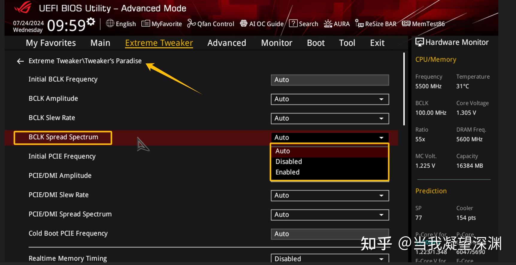 华硕ROG主板BIOS里的BCLK Spread Spectrum有什么用？ - 知乎