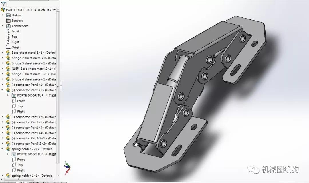 【工程机械】PORTE DOOR TUR铰链3D数模图纸 Solidworks设计 附STEP - 知乎