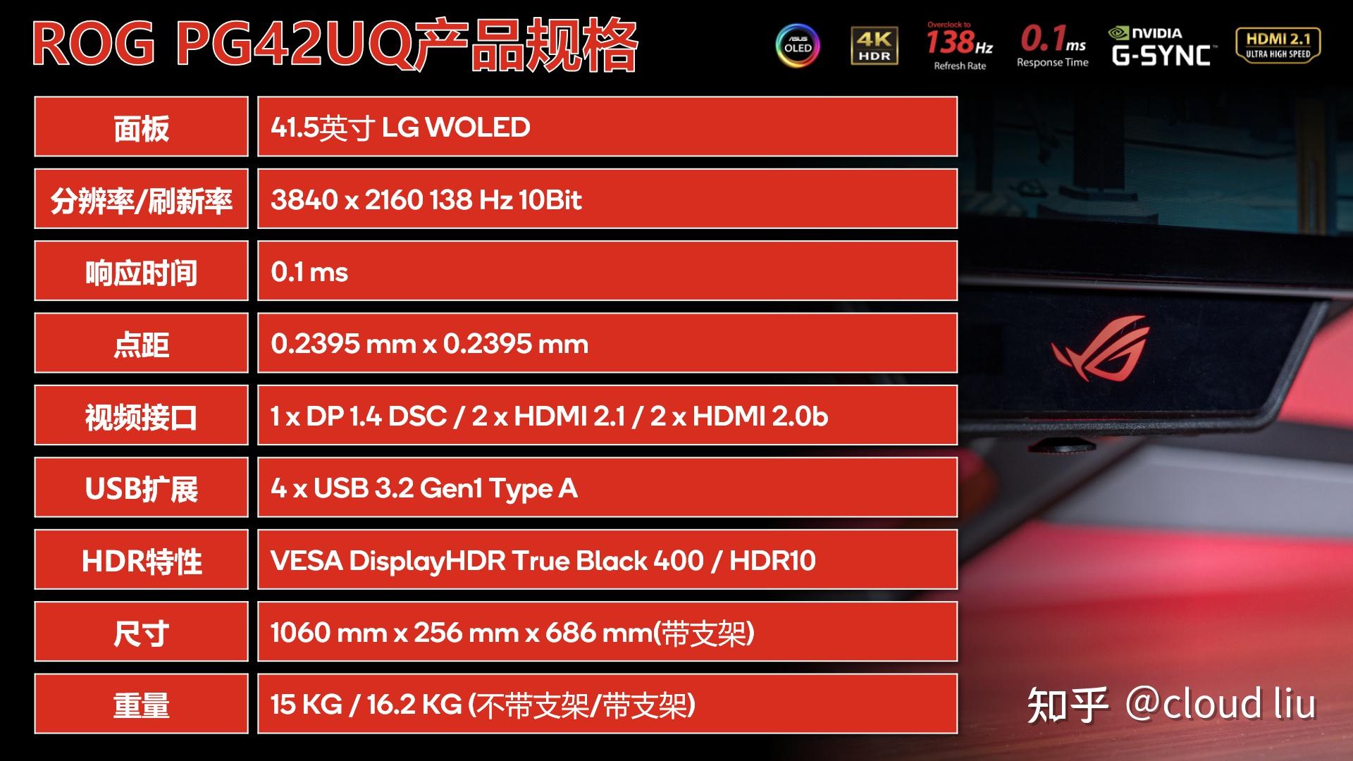你可以接受42英寸么 ROG巨擎PG42UQ OLED电竞显示器评测报告 - 知乎