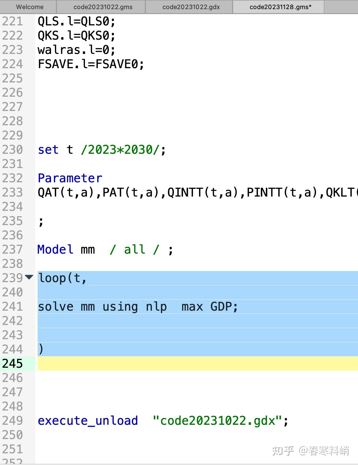 GAMS编写CGE模型代码第四篇：一个简单的动态单区域CGE模型代码编写 - 知乎