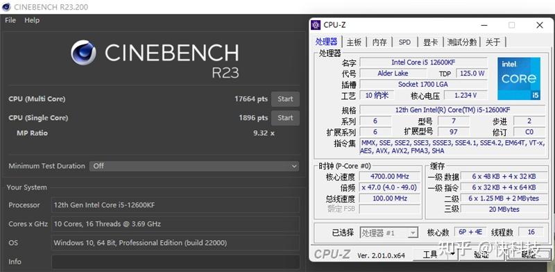 Intel酷睿i5-12600KF评测：超频5GHz 再提升10% - 知乎