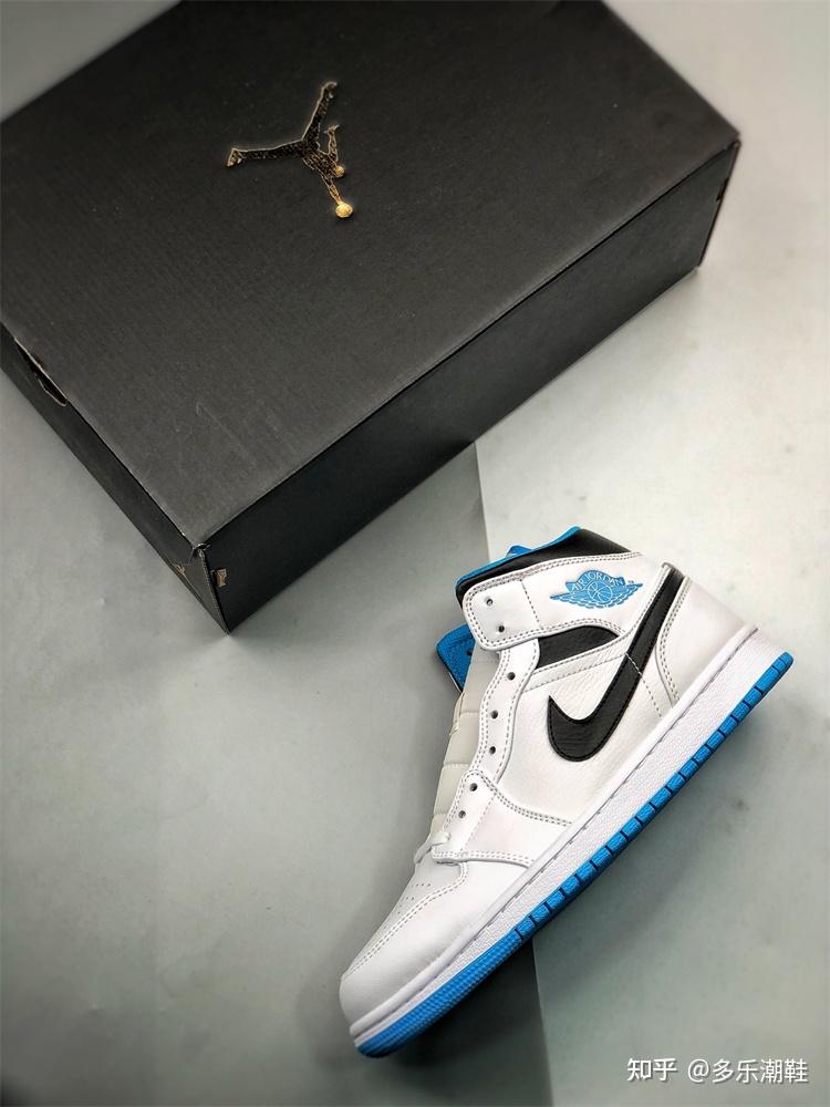 乔丹/Air Jordan 1 Mid"Laser Blue"激光蓝 AJ1 乔1 中帮百搭休闲运动板鞋-多乐潮鞋 - 知乎