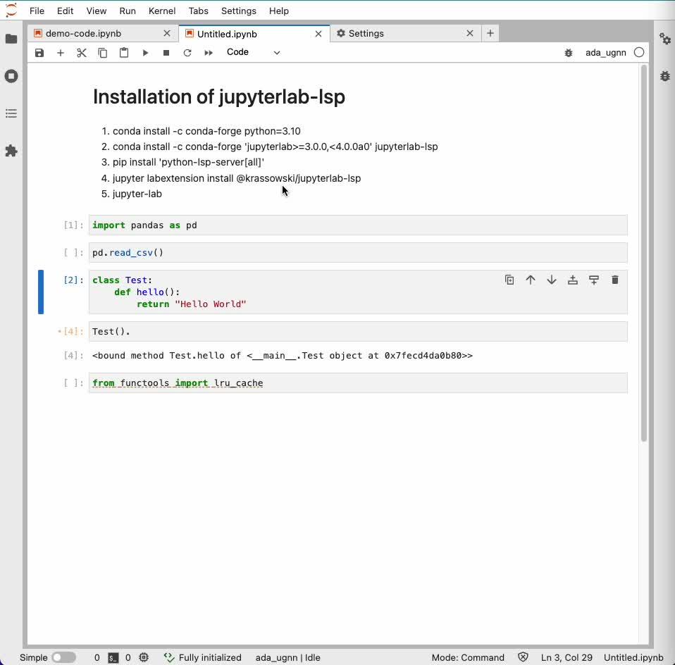 jupyter-lab 代码补全功能不太好用,有什么好的插件或者方法吗? - 知乎