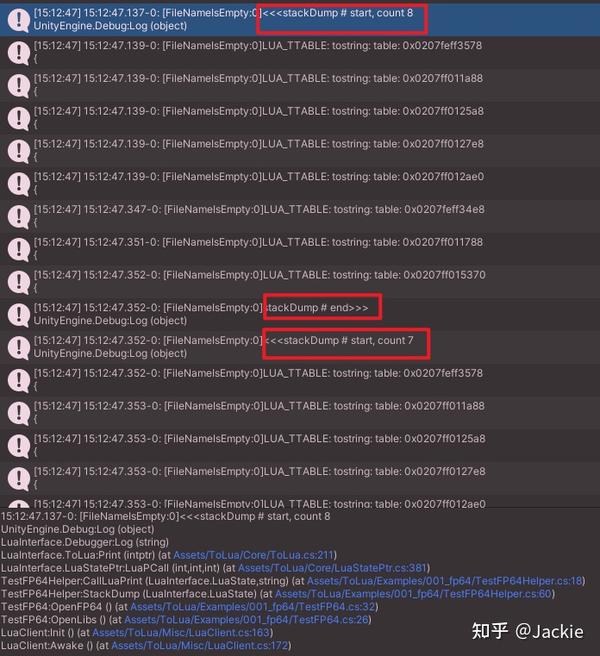 在Unity Tolua#下Dump Lua Stack using C/C# - 知乎