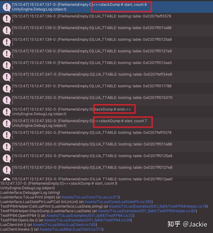 在Unity Tolua#下Dump Lua Stack using C/C# - 知乎