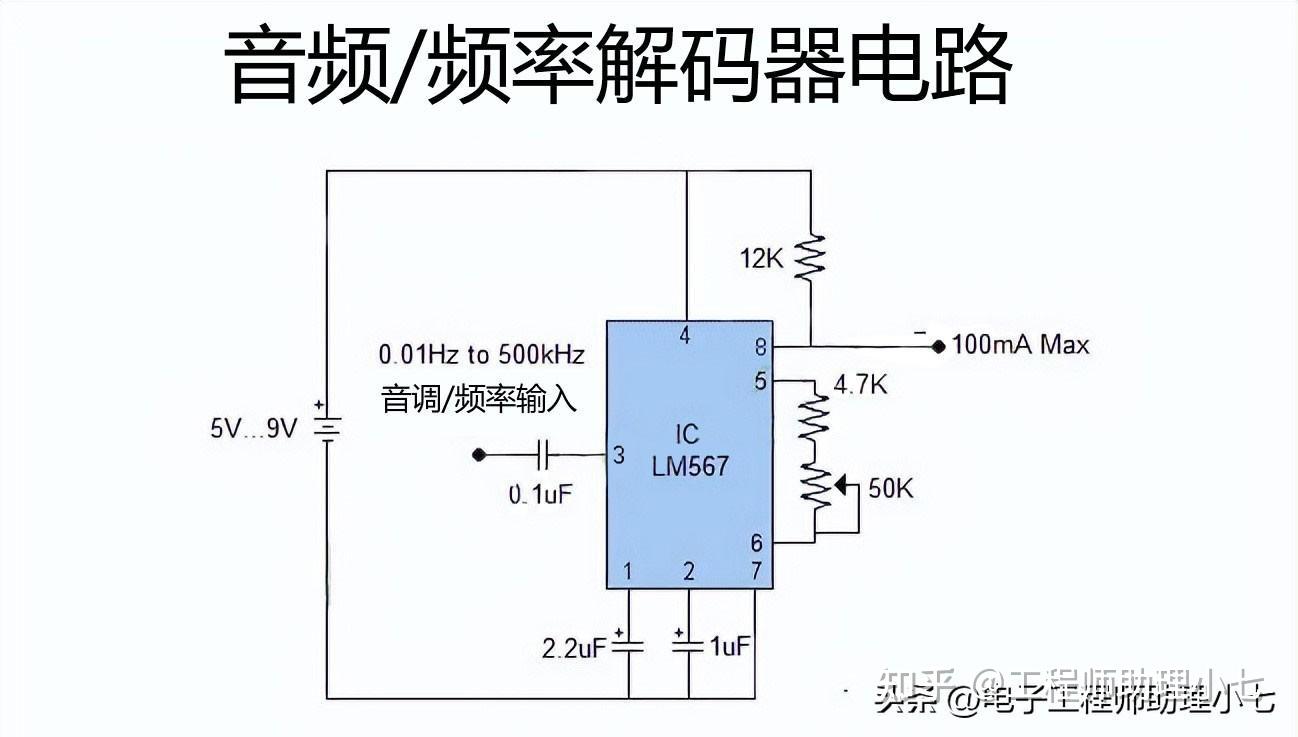干货|LM567 引脚图及功能+工作原理+应用电路讲解，带你轻松搞定 - 知乎