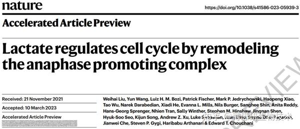 Nature | 乳酸通过重塑APC/C以调控细胞周期 - 知乎