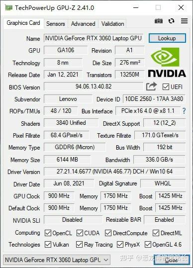 30系移动端显卡3050Ti、3060和3070性能评测 - 知乎