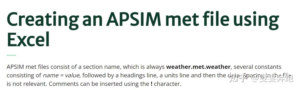 第2篇 -- 作物生长模型（DSSAT、WOFOST、APSIM）气象数据文件格式、气象文件准备 - 知乎
