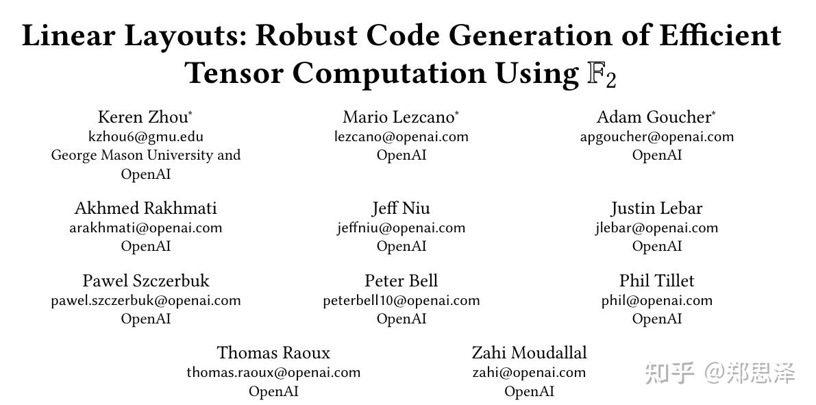 Triton Linear Layouts笔记 - 知乎