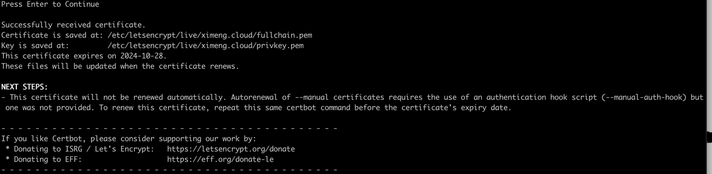 Ubuntu22.04.4使用使用certbot 免费生成 Let‘s Encrypt 泛域名ssl证书 - 知乎