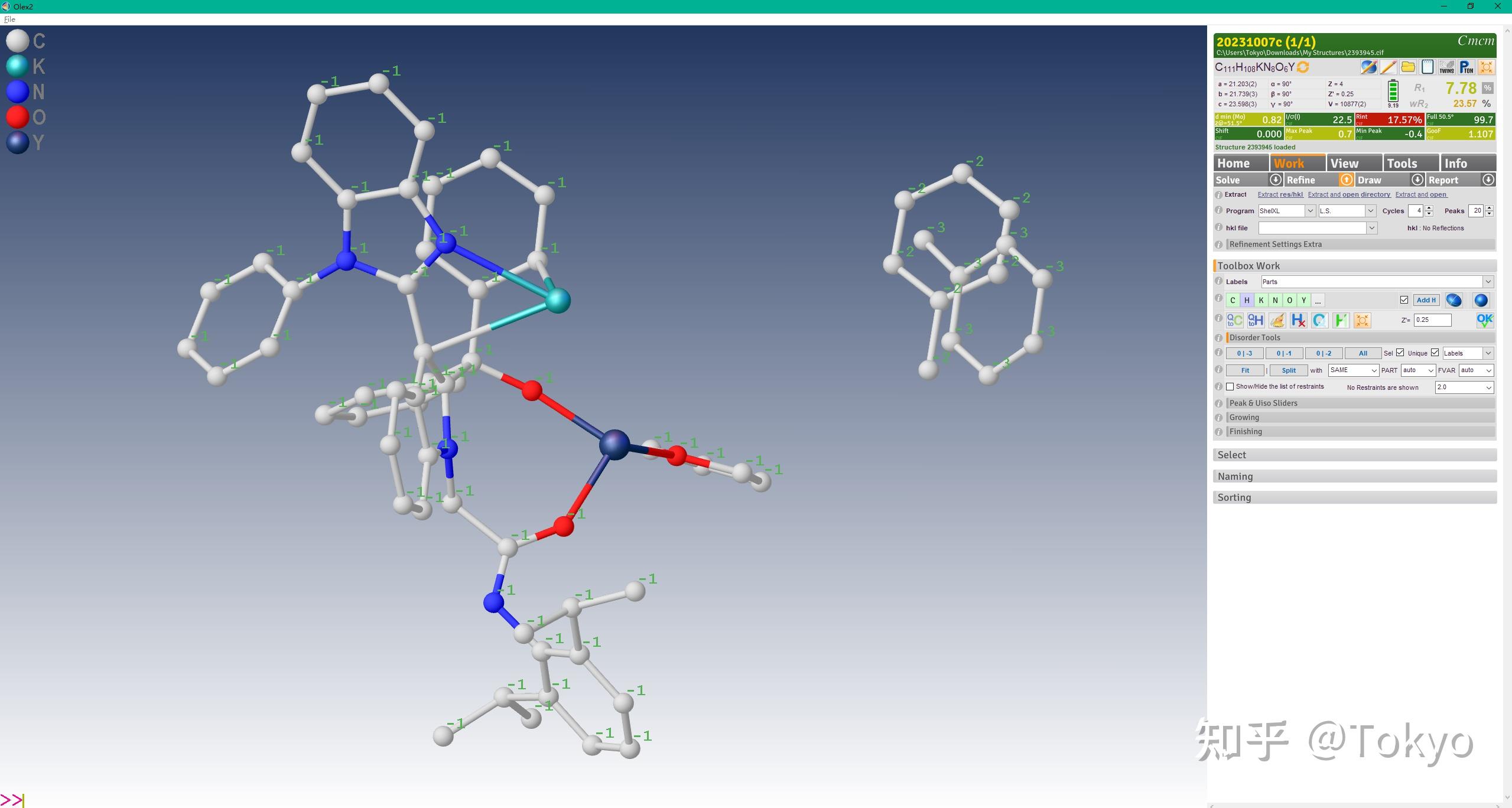 Olex2绘图-特殊无序结构绘图案例1 - 知乎