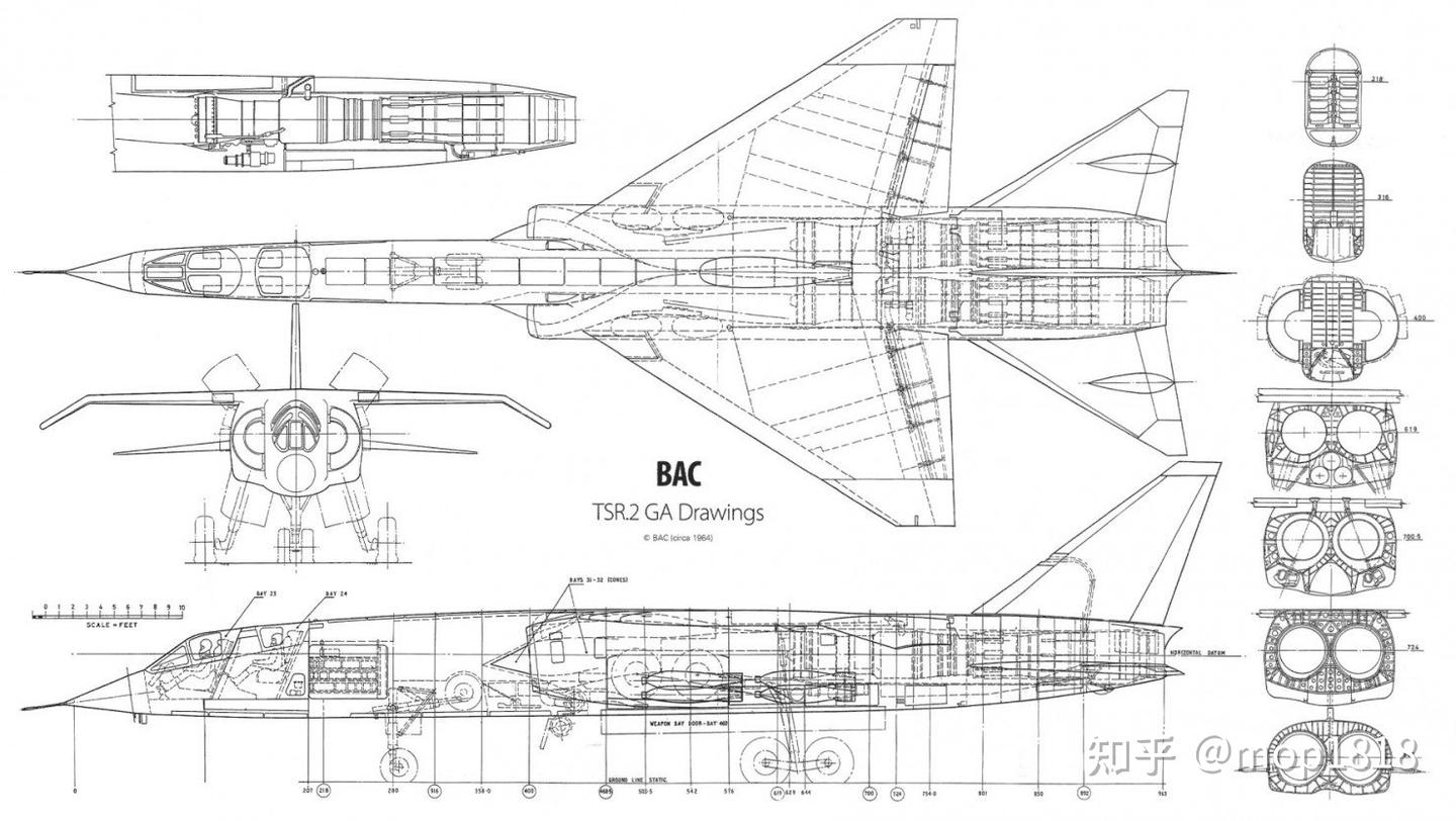 【转载：空翼网】TSR.2，被自己人击落的英国超音速核轰炸机 - 知乎