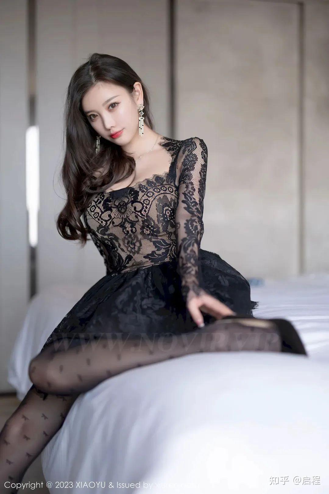 [性感] 女神杨晨晨Yome黑丝蕾丝连衣短裙丰腴身材写真 - 知乎