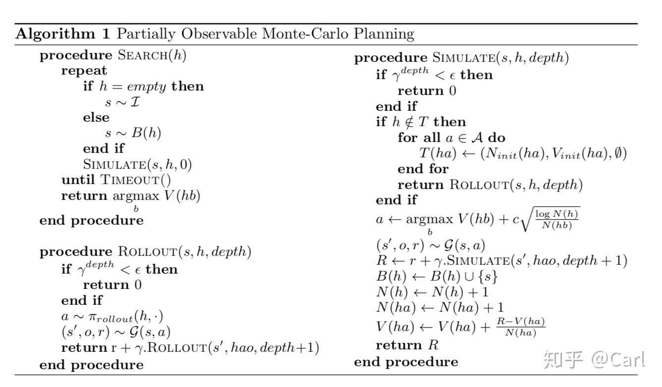 Partially Observable Monte Carlo Planning -POMCP算法 - 知乎