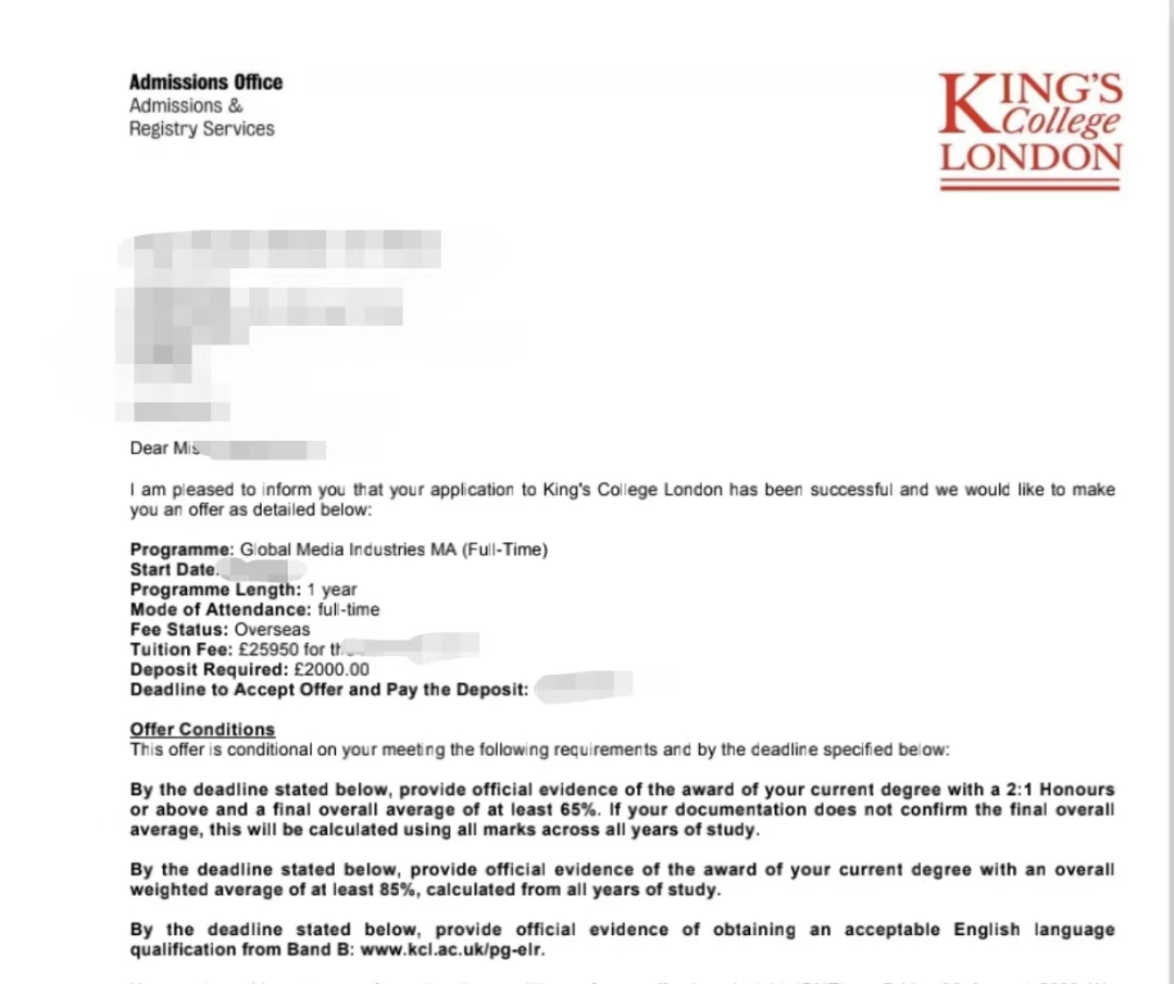 【有录网——英国案例】三本喜提KCL王牌专业offer ！ - 知乎