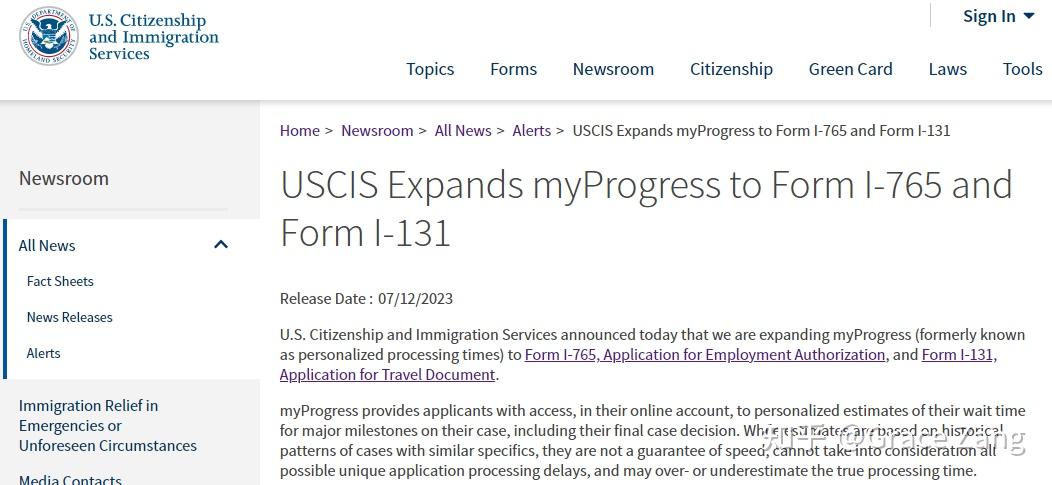 可在myProgress里查询765工卡 和131回美证办理进度了！ - 知乎